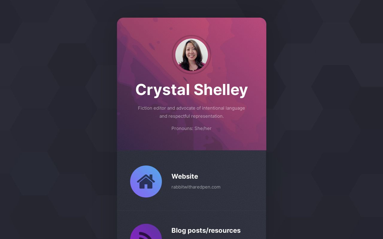 Crystal Shelley | Fiction editor and authenticity reader